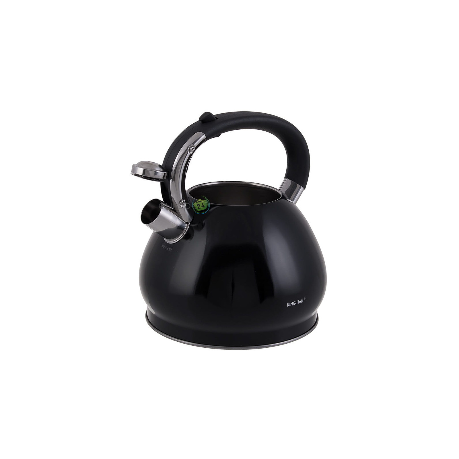 Czajnik ze stali KingHoff KH 1221 z gwizdkiem na indukcję 3.4L czarny