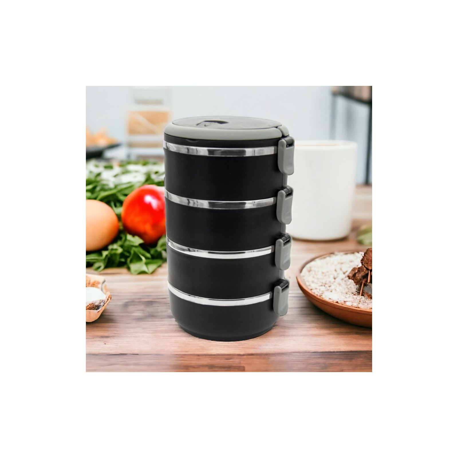 Termos obiadowy 4 częściowy menażka z uchwytem pojemnik na obiad ...